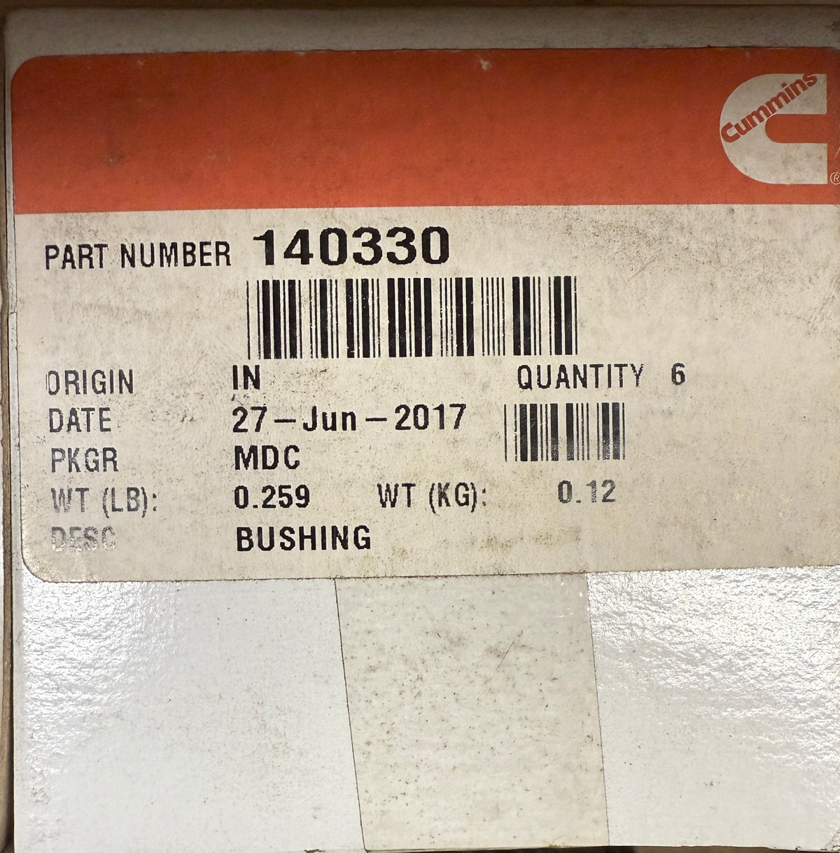 Cummins Bushing 140330 — Western Diesel & Performance